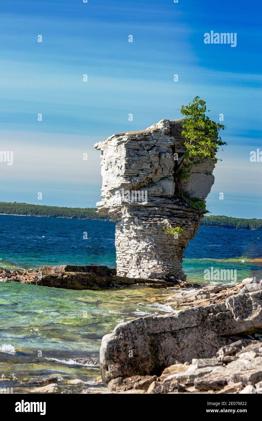 Flower pot Island, Georgian Bay, ON. Spectacular scenery in the summer ...