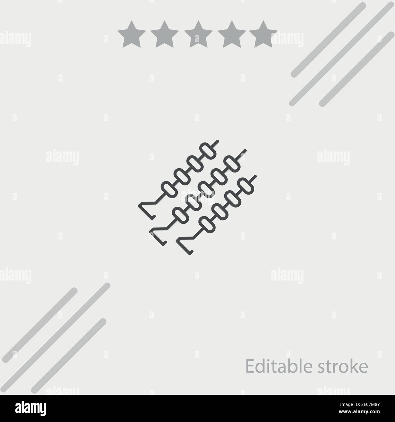 three shashlik vector icon modern simple vector illustration Stock ...