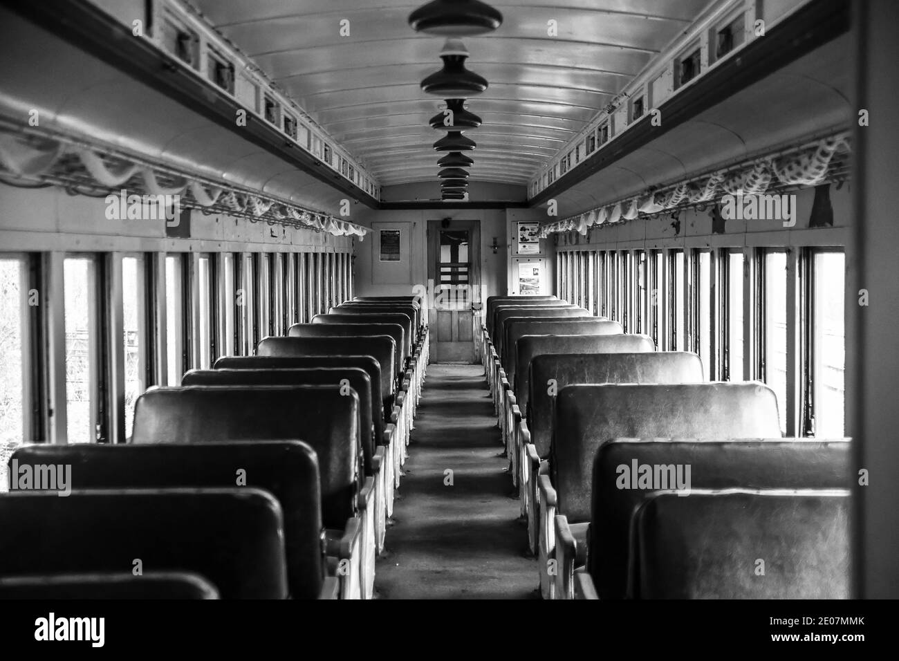 Vintage interior passenger car railroad hi-res stock photography and ...