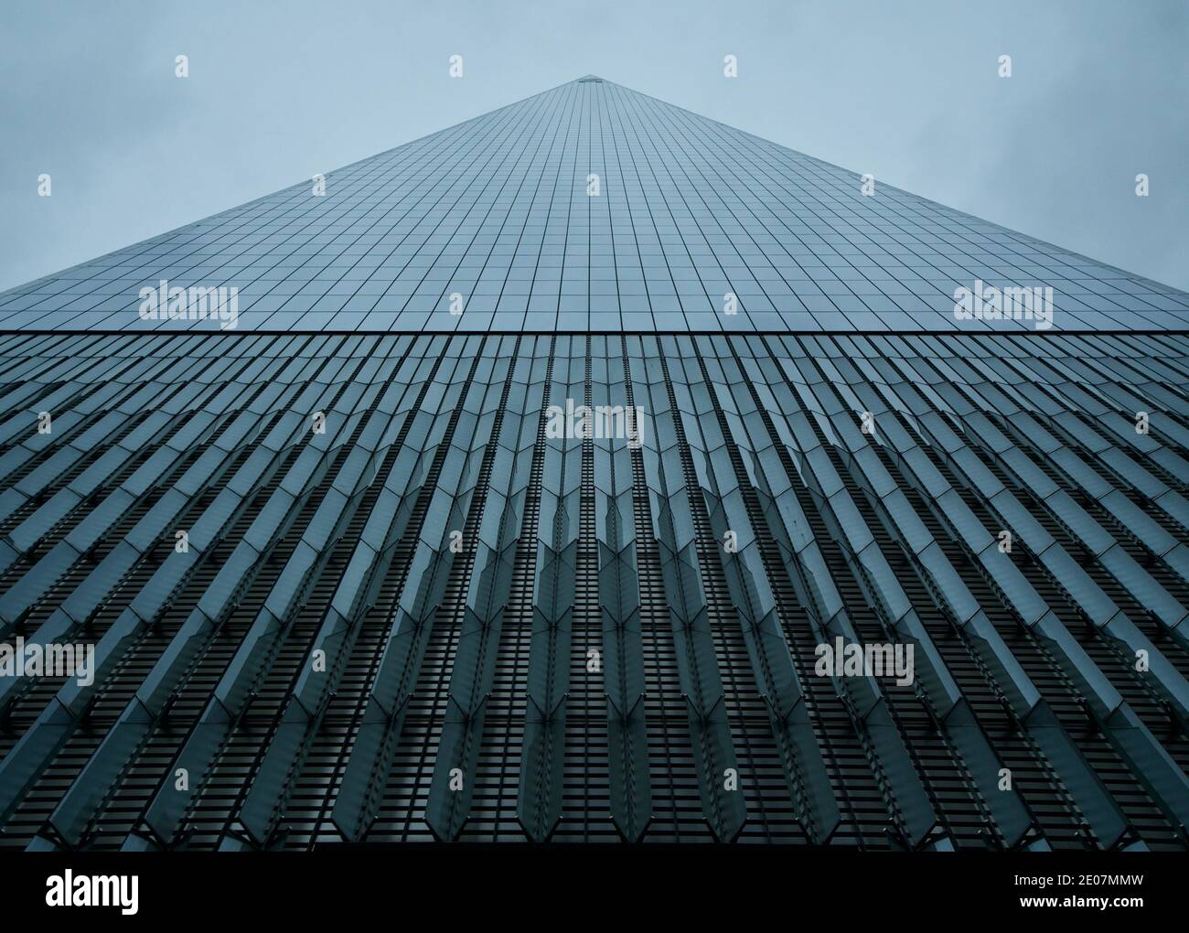The view looking up at the One World Trade Centre, New York. One World ...