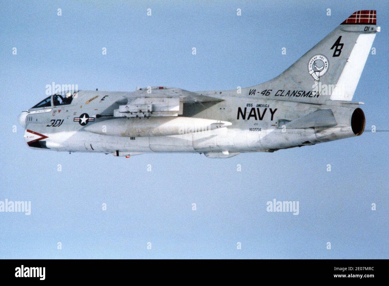 Left side view of VA-46 A-7E Corsair in flight c1982 DN-ST-84-05143 ...