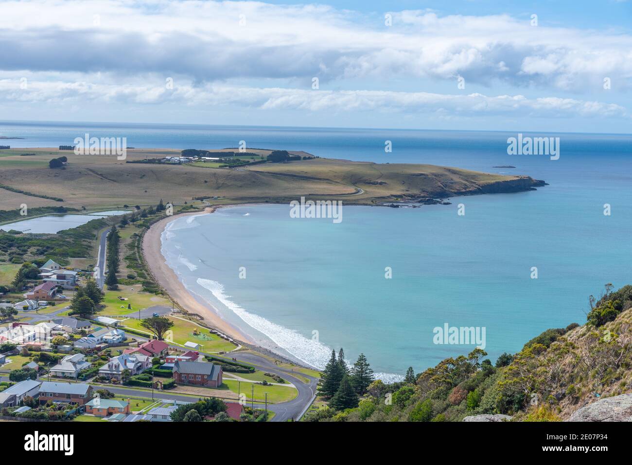 Aerial view of a beach at Stanley, Australia Stock Photo - Alamy