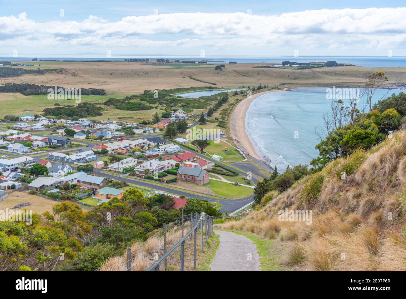 Aerial view of cityscape of Stanley, Australia Stock Photo - Alamy
