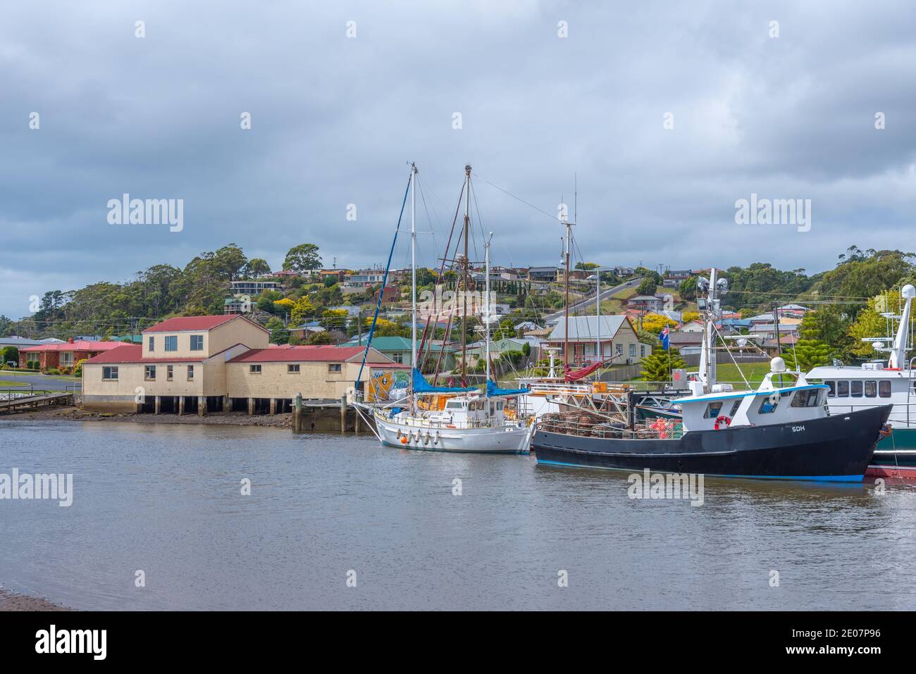 Boats mooring at Smithton, Australia Stock Photo - Alamy
