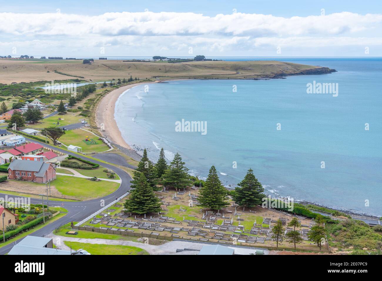 Aerial view of a beach at Stanley, Australia Stock Photo - Alamy