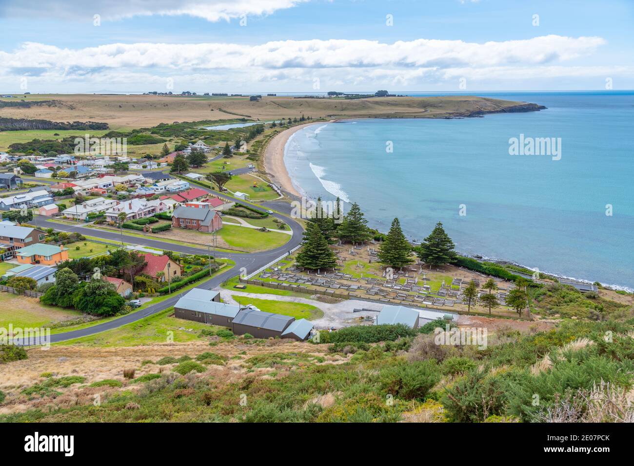 Aerial view of a beach at Stanley, Australia Stock Photo - Alamy
