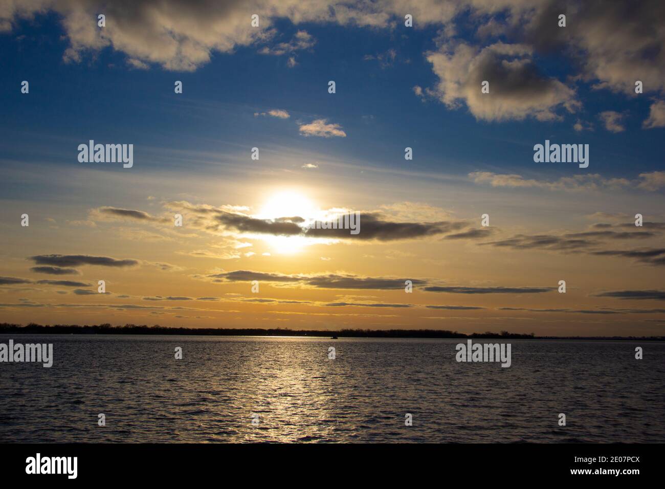 Sunset over Lake Ontario Stock Photo - Alamy