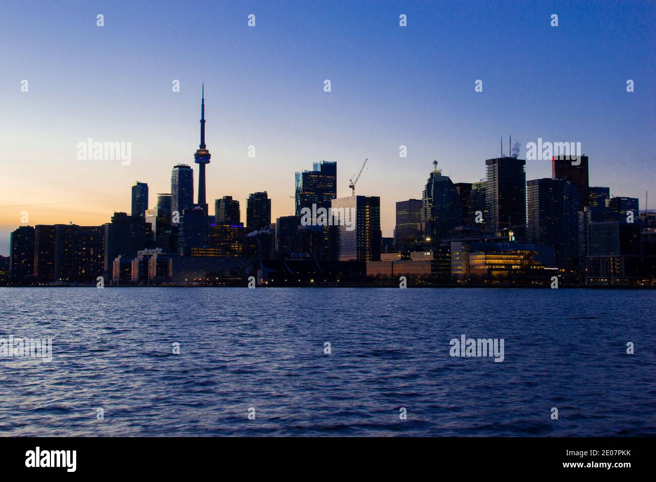View of downtown Toronto at dusk Stock Photo - Alamy