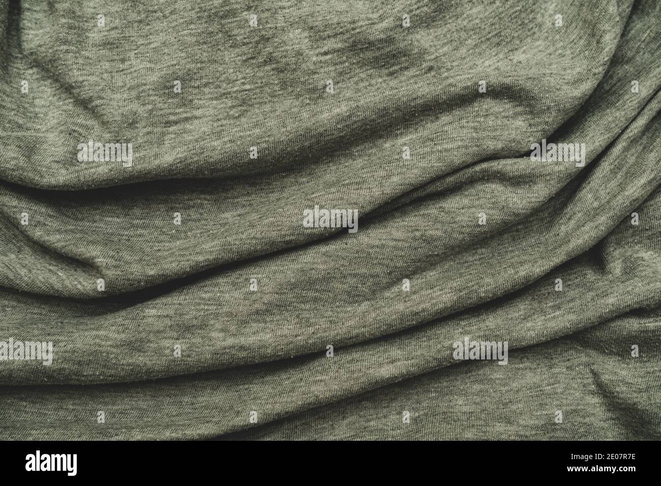 Pleats on the gray cotton fabric. The crumpled grey fabric Stock Photo ...