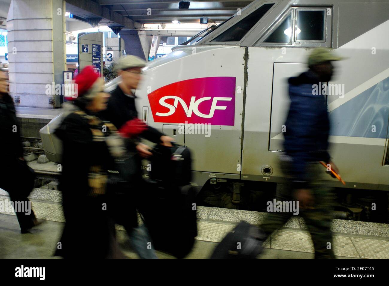Illustration SNCF and TGV - Paris, France, January 1st, 2012 - SNCF's ...