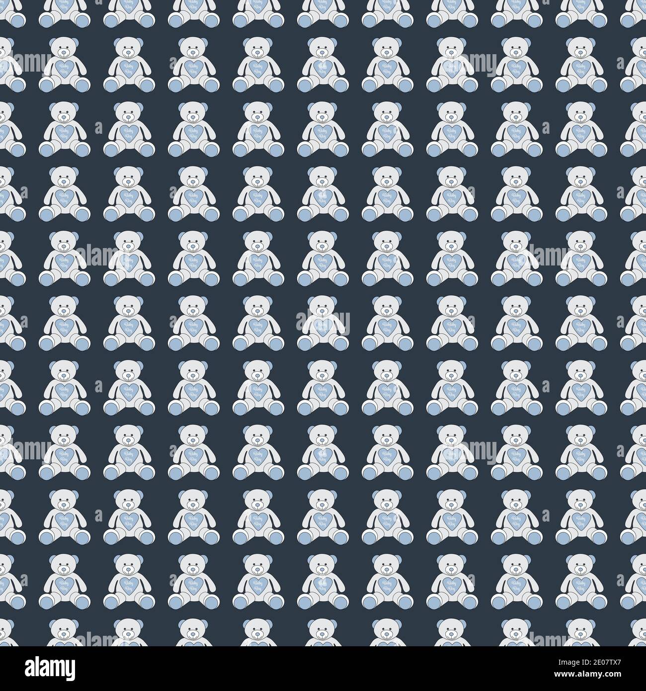 Seamless pattern baby boy teddy bear Stock Vector Image & Art - Alamy