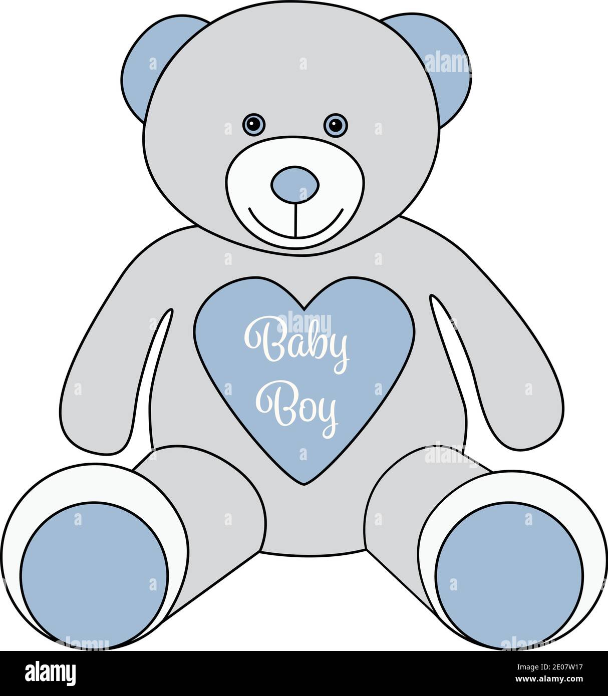 Baby boy teddy bear Stock Vector Image & Art - Alamy