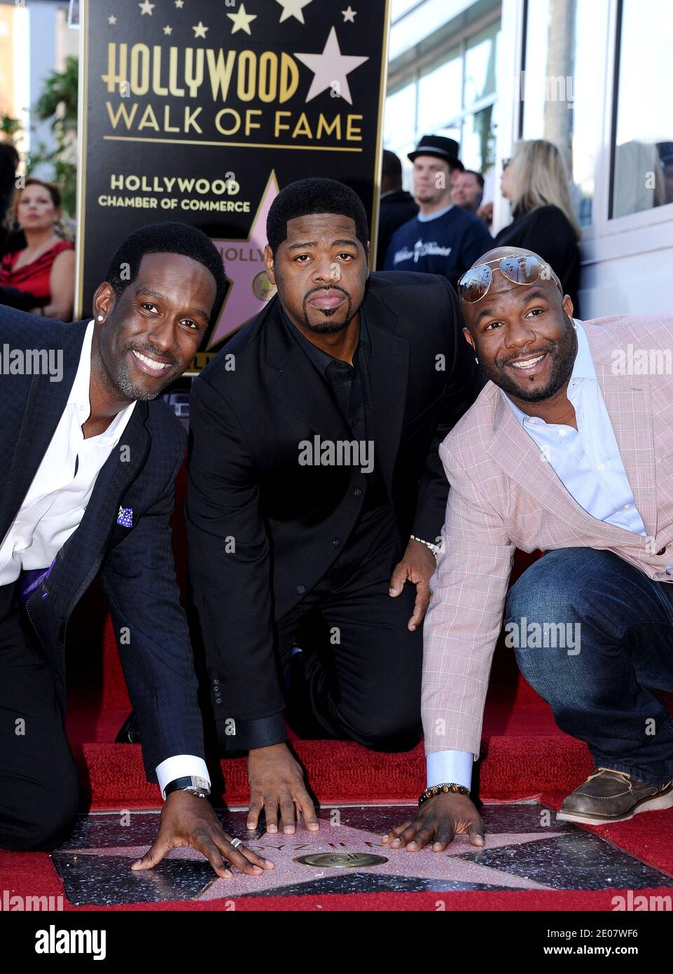 Shawn Stockman, Nathan Morris and Wanya Morris of the R&B group Boyz II ...