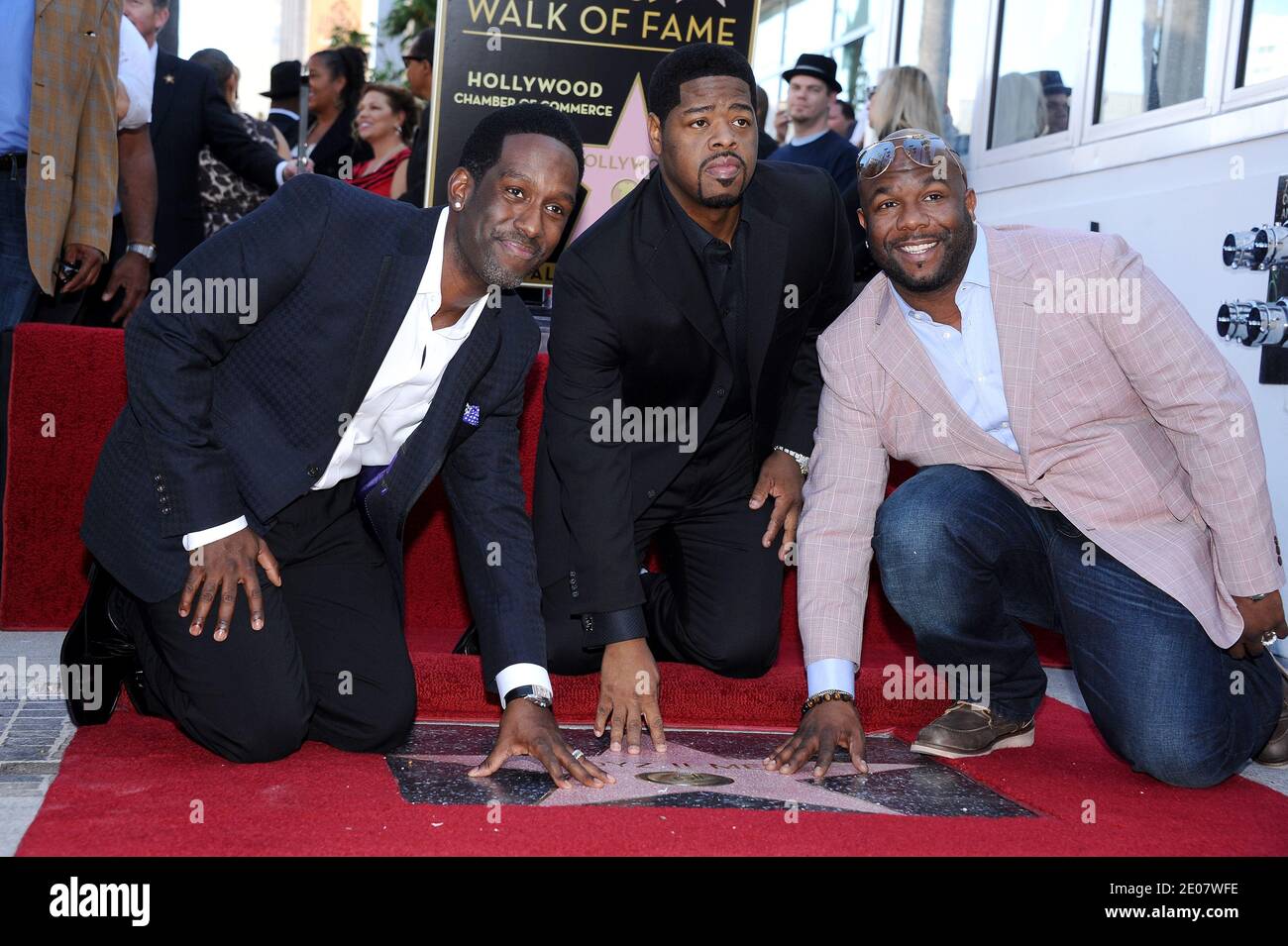 Shawn Stockman, Nathan Morris and Wanya Morris of the R&B group Boyz II ...