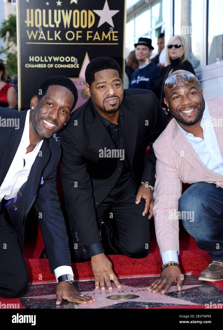 Shawn Stockman, Nathan Morris and Wanya Morris of the R&B group Boyz II ...