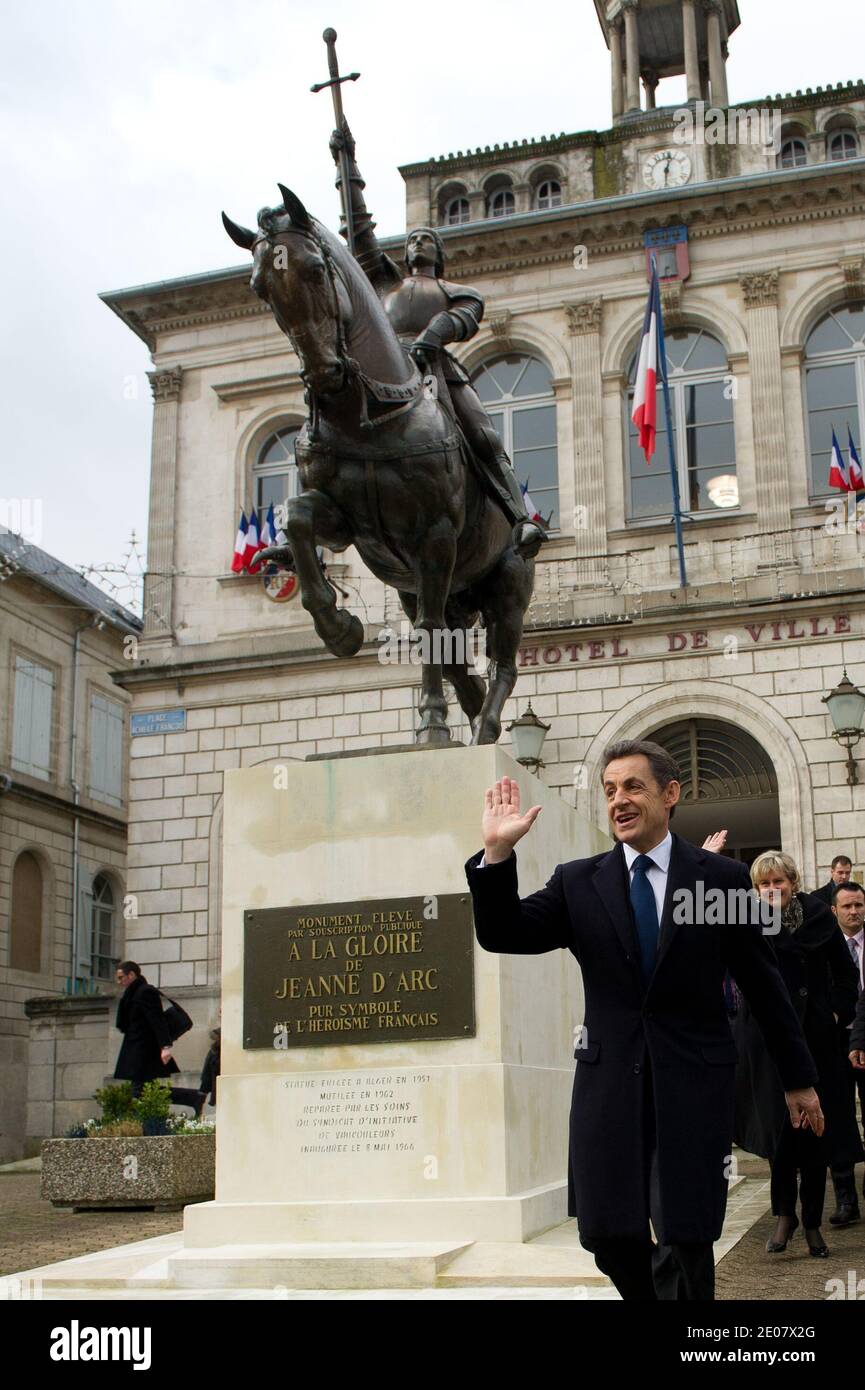 French president Nicolas Sarkozy flanked by Nadine Morano celebrates ...