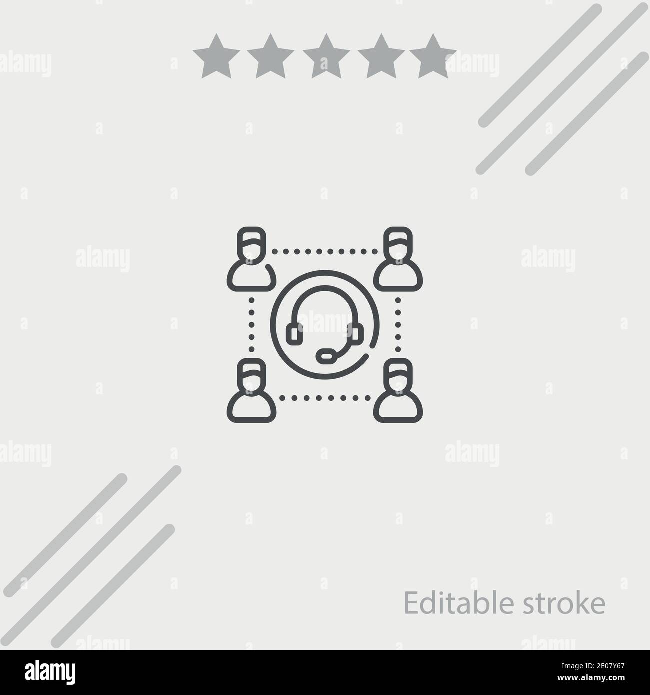 call center agent vector icon modern simple vector illustration Stock ...