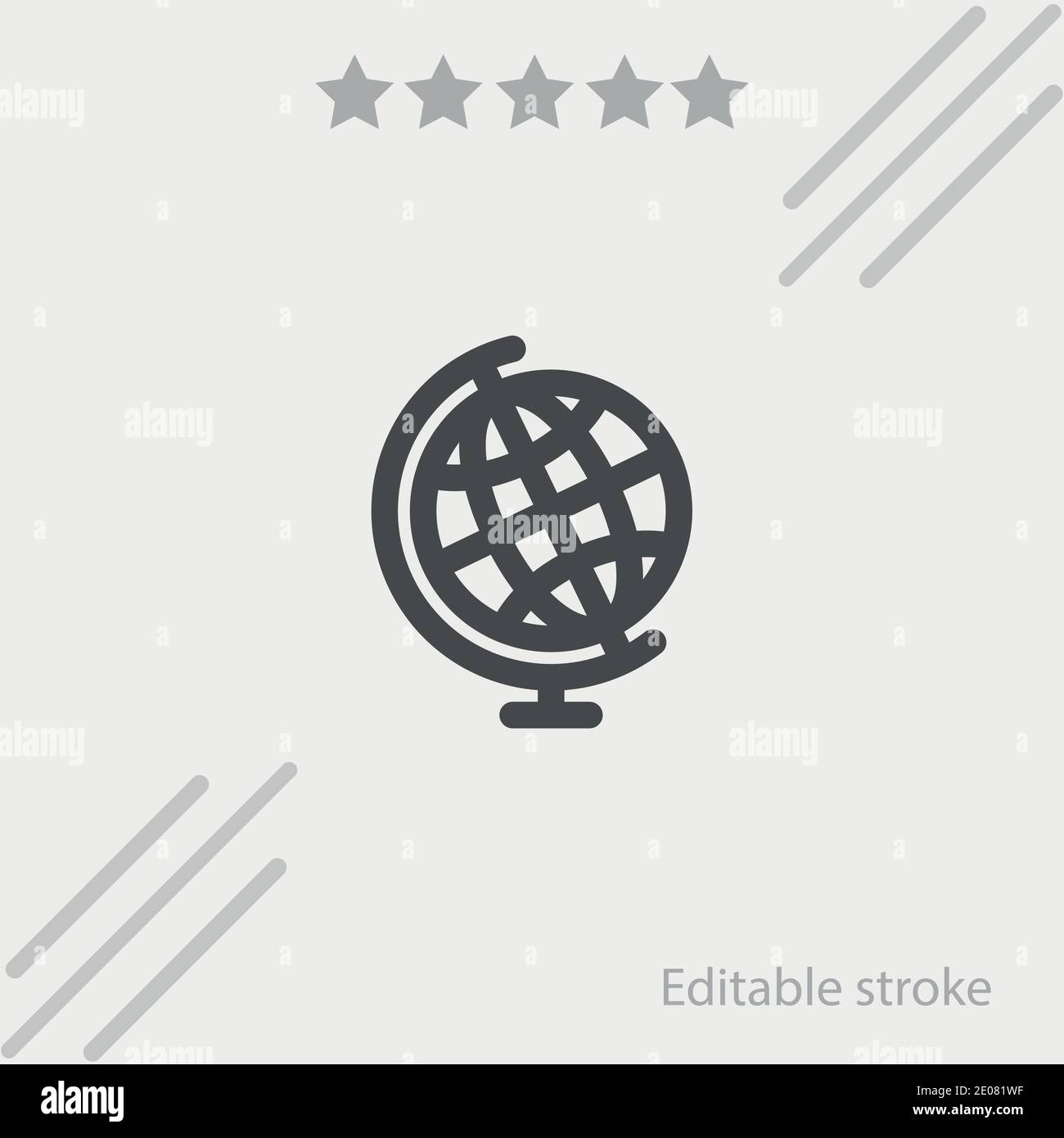 world globe grid vector icon modern simple vector illustration Stock ...
