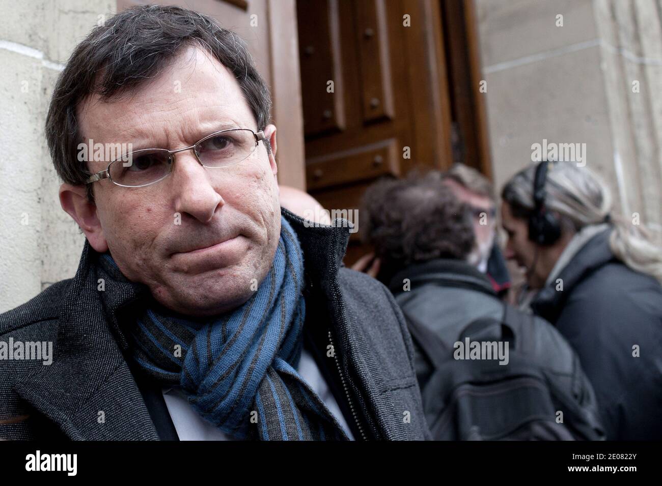 Christophe Borgel leaves the party campaign headquarters after a ...