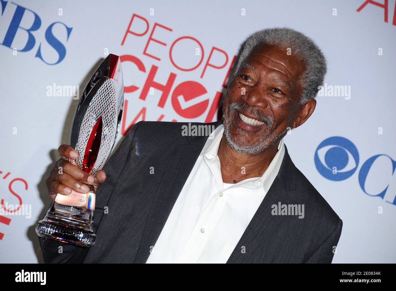 Morgan Freeman poses in the press room of the 38th Annual People's ...
