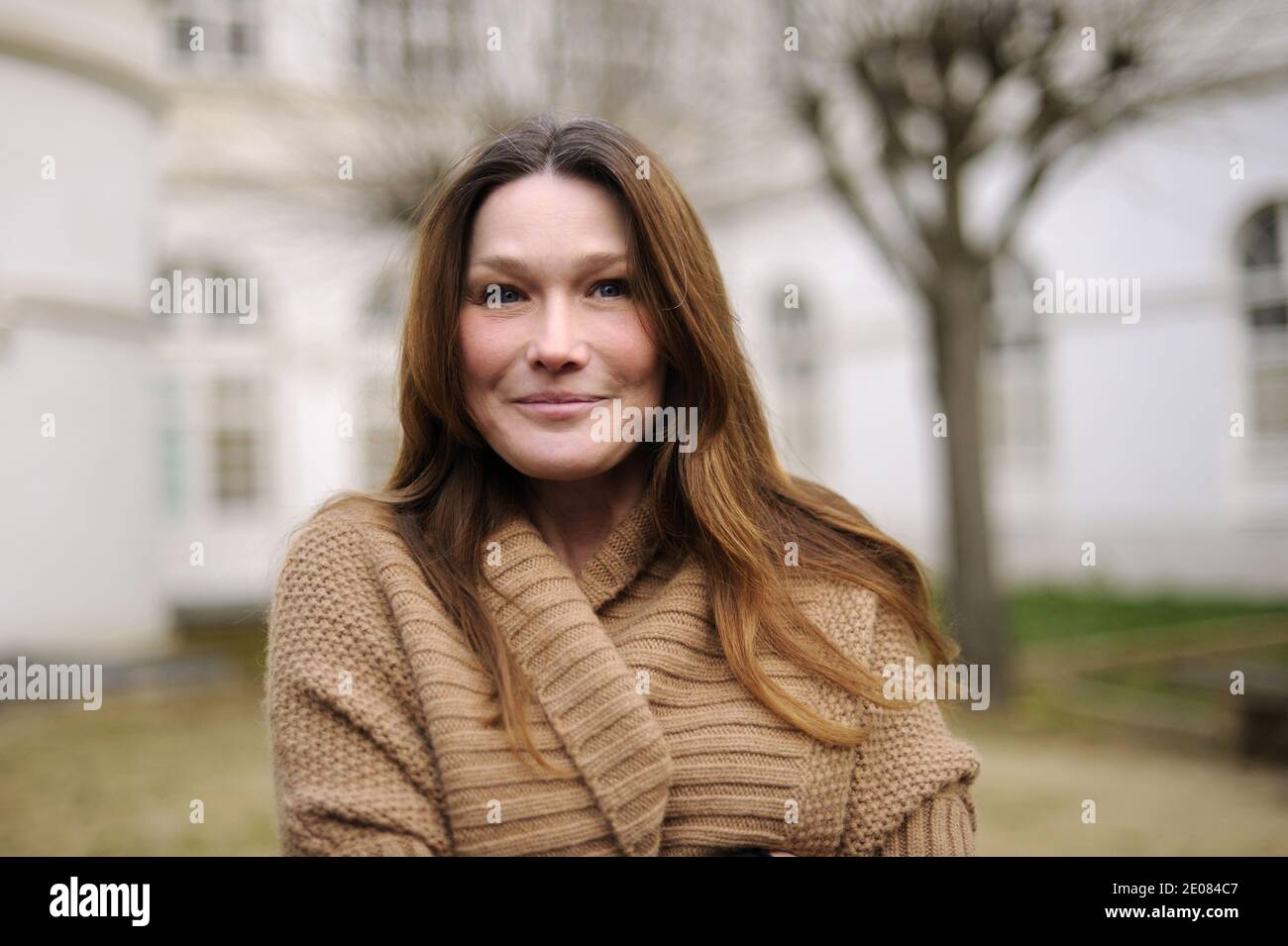 French First Lady Carla Bruni-Sarkozy is seen during her visit at ...