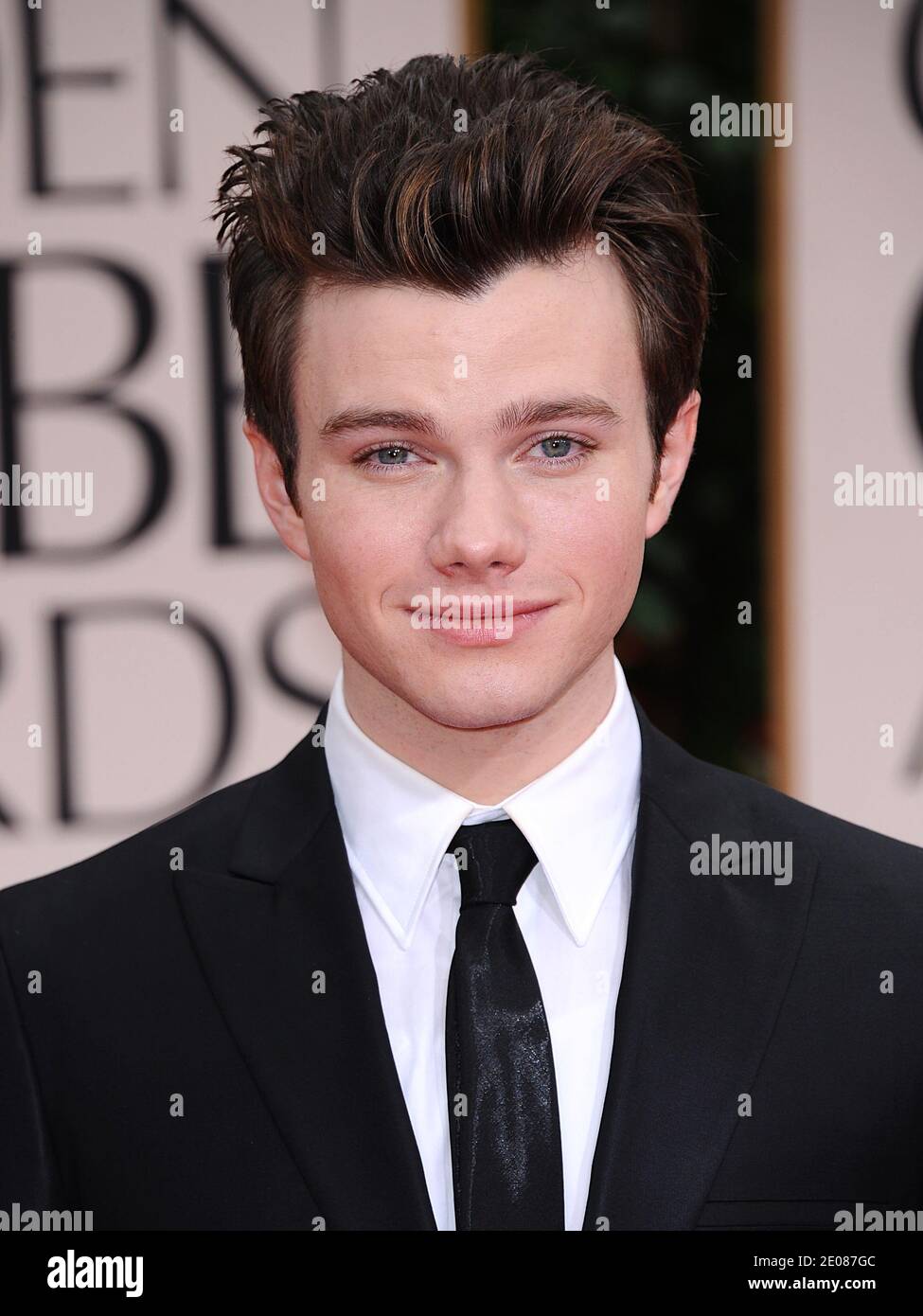 Actor Chris Colfer arriving for the 69th Annual Golden Globe Awards ...