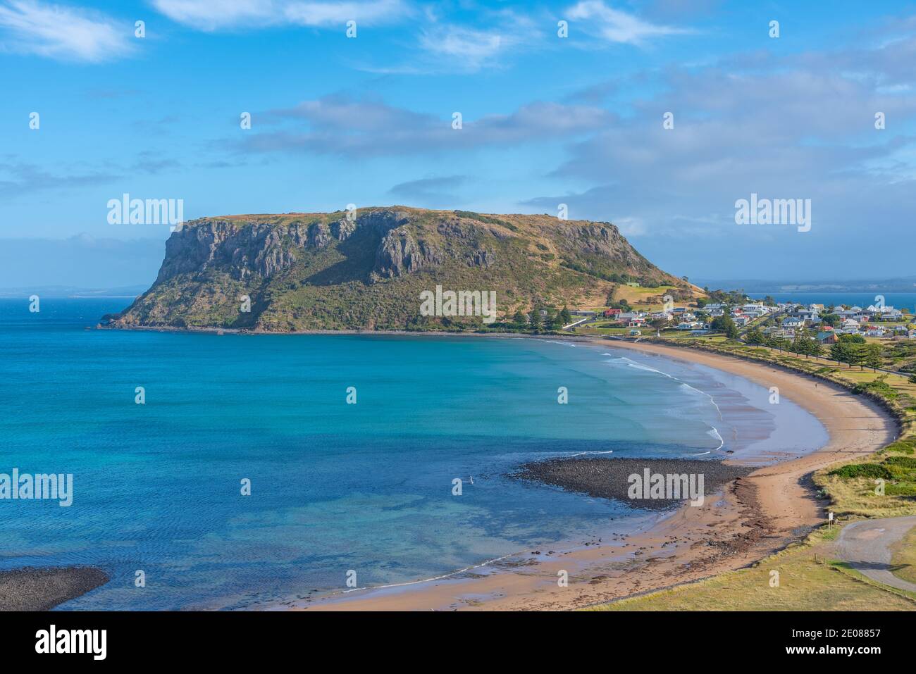 Aerial view of cityscape of Stanley, Australia Stock Photo - Alamy