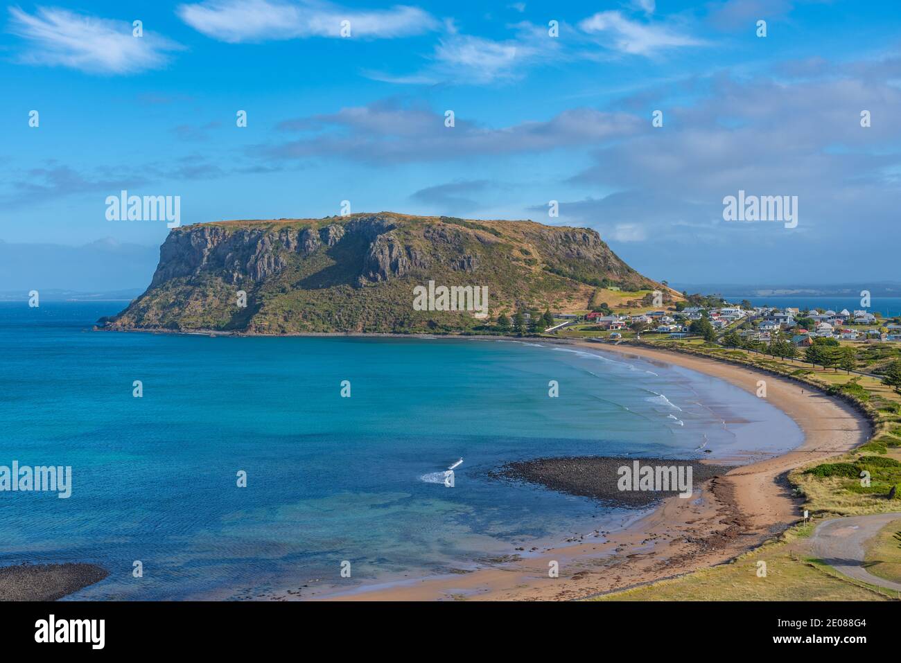 Aerial view of cityscape of Stanley, Australia Stock Photo - Alamy