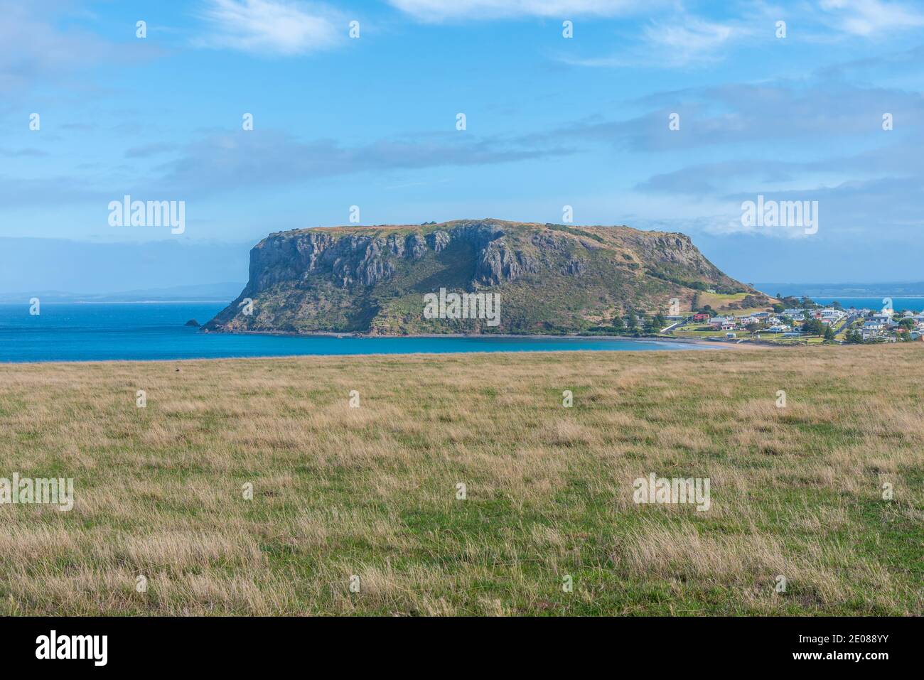 Aerial view of cityscape of Stanley, Australia Stock Photo - Alamy