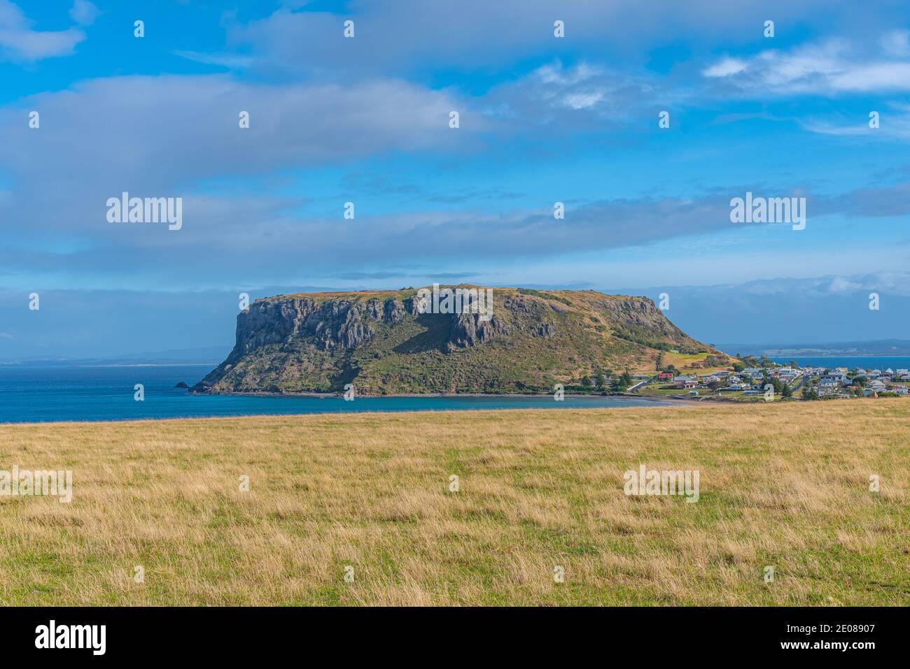 Aerial view of cityscape of Stanley, Australia Stock Photo - Alamy