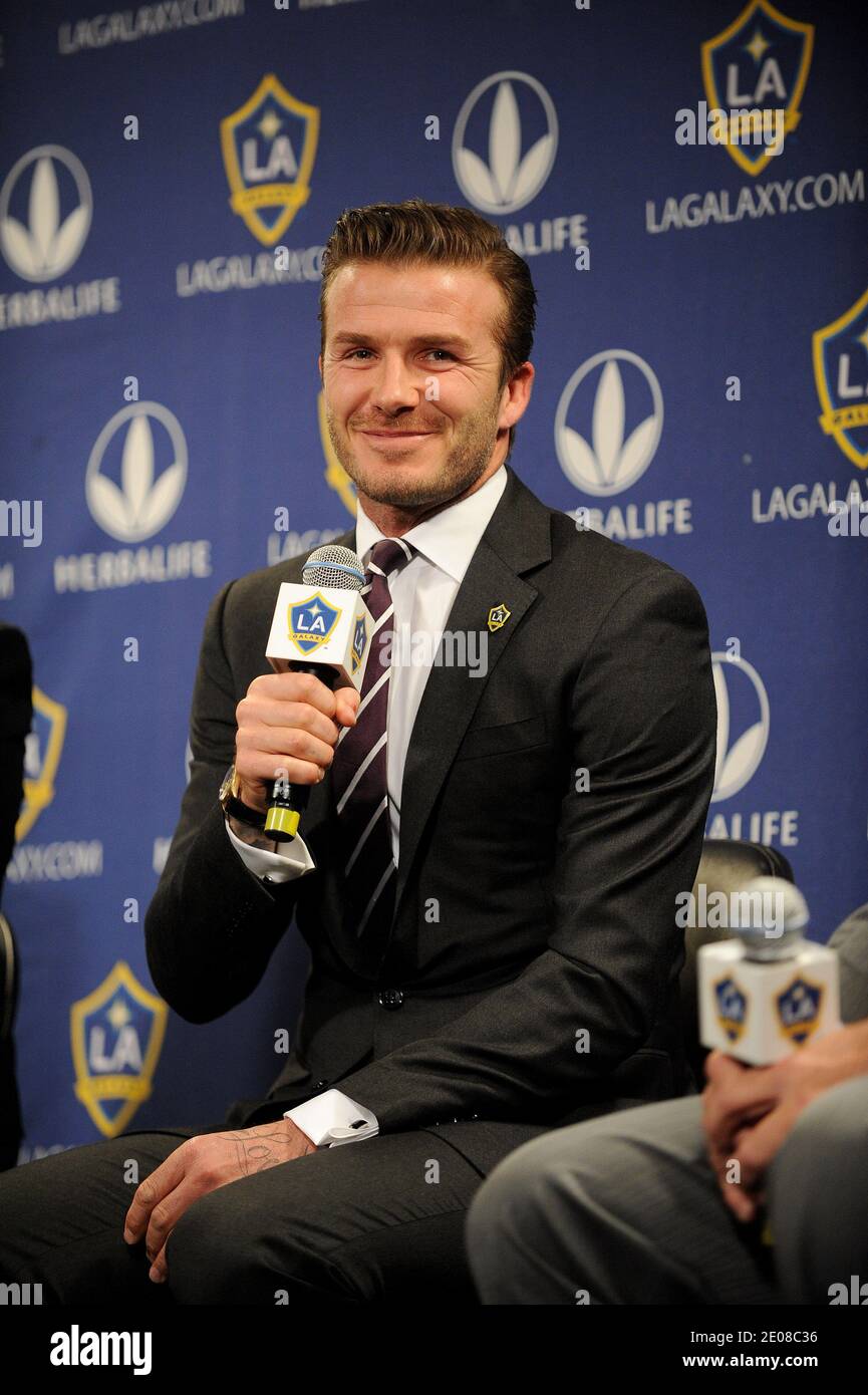 David Beckham press conference to annonce that he signed a 2 years ...