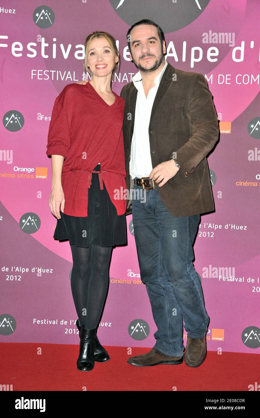 Francois Xavier Demaison and Anne Marvin posing at 'Il Etait Une Fois ...