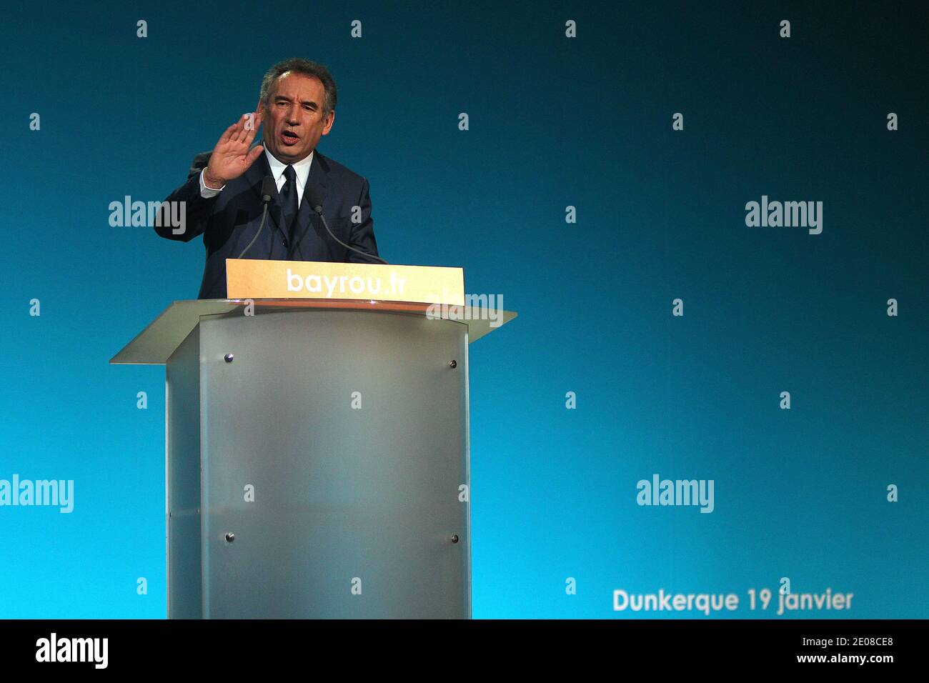 Presidential candidate and leader of the centrist grouping MoDem ...