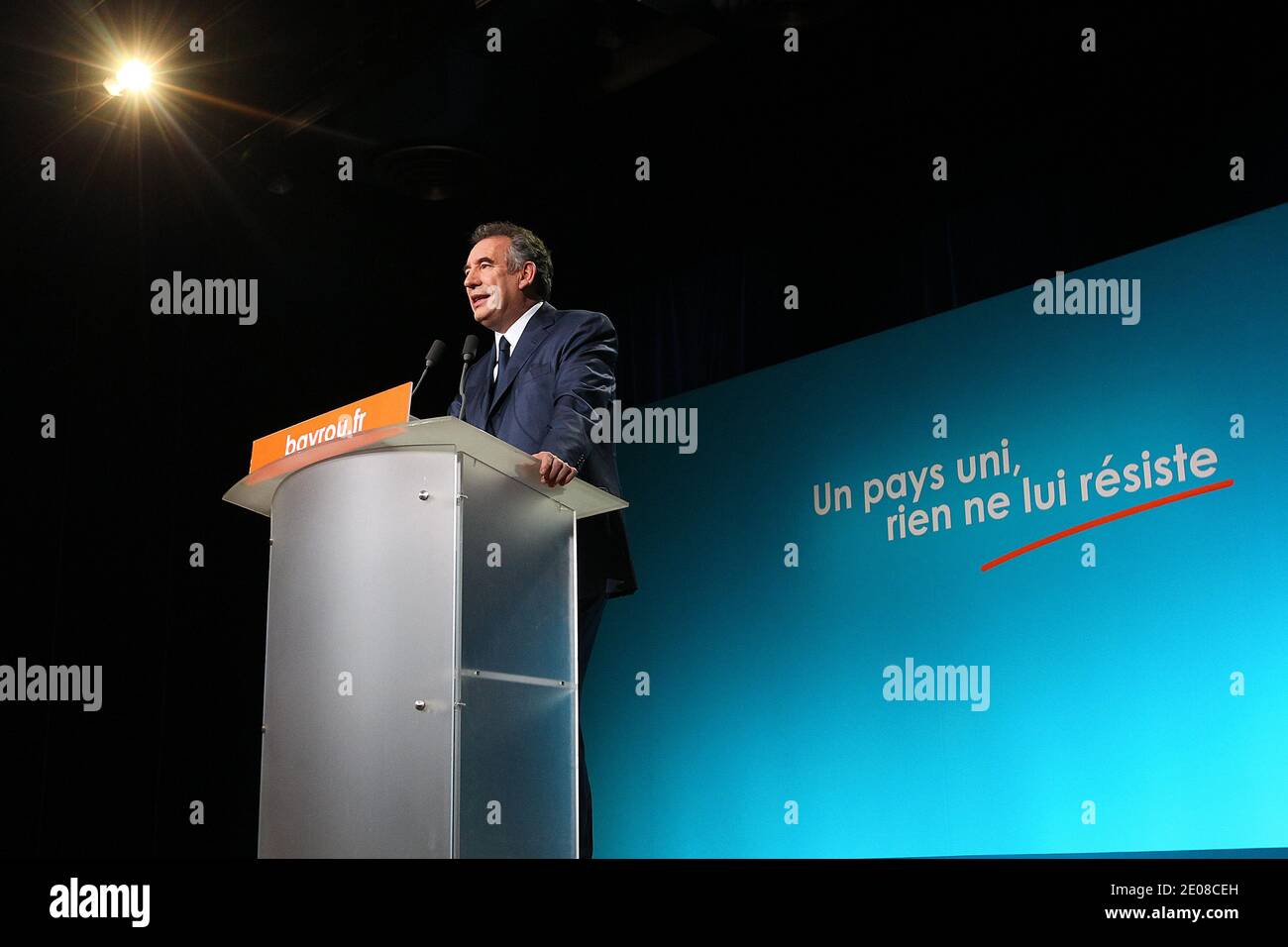 Presidential candidate and leader of the centrist grouping MoDem ...