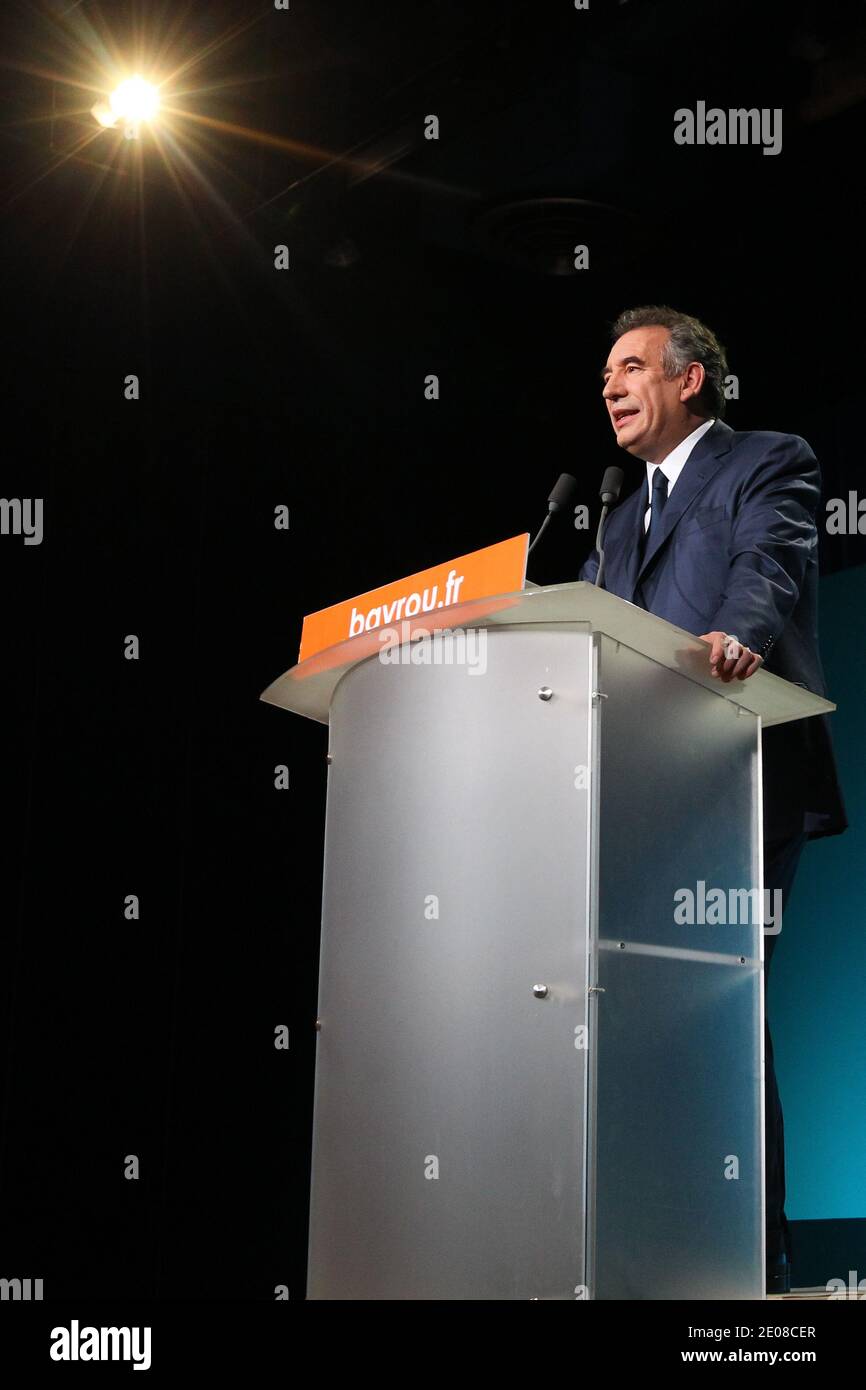 Presidential candidate and leader of the centrist grouping MoDem ...