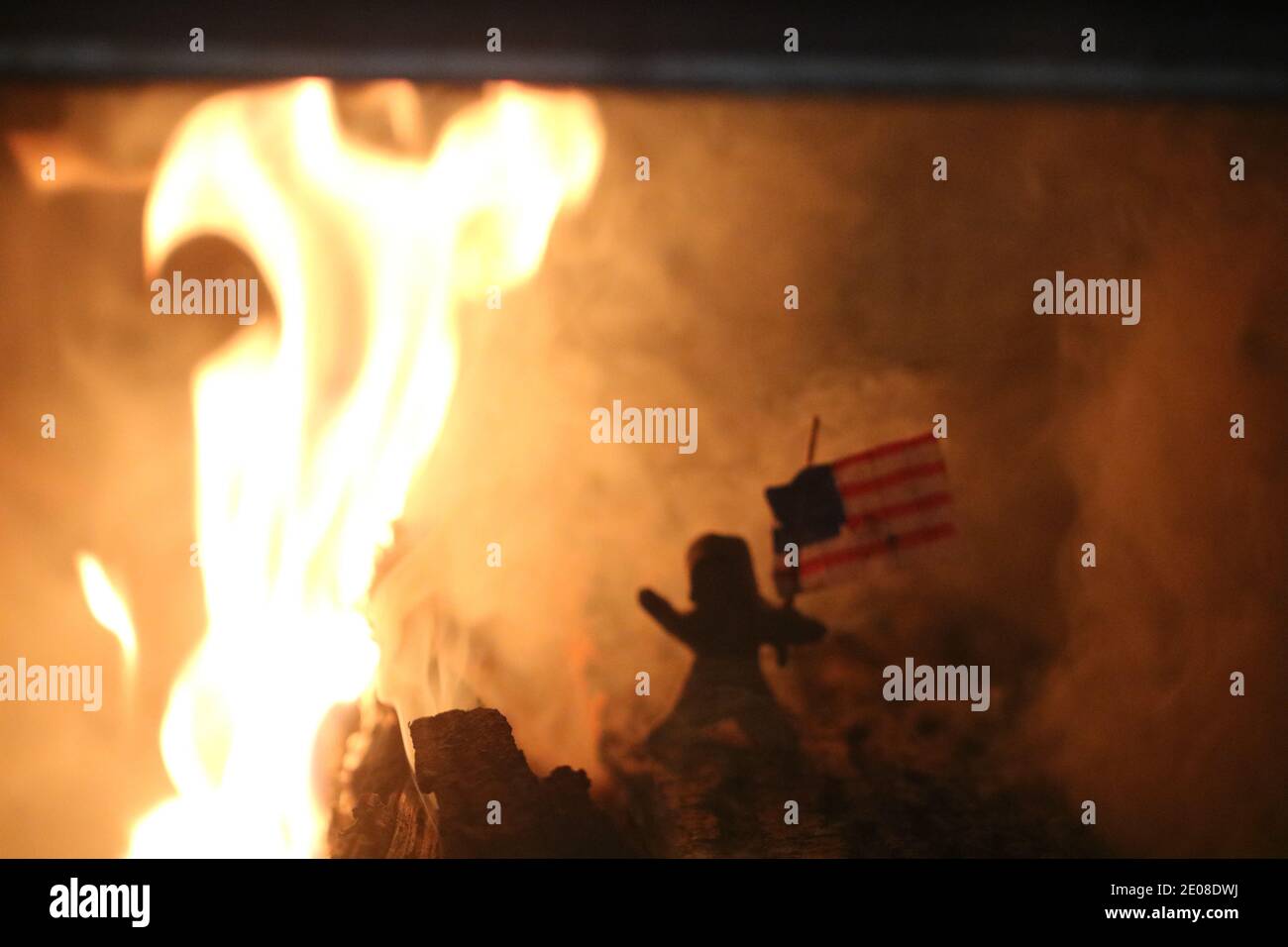 Man on fire Stock Photo - Alamy