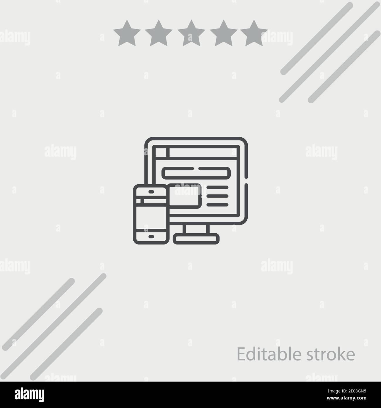 computer vector icon modern simple vector illustration Stock Vector ...