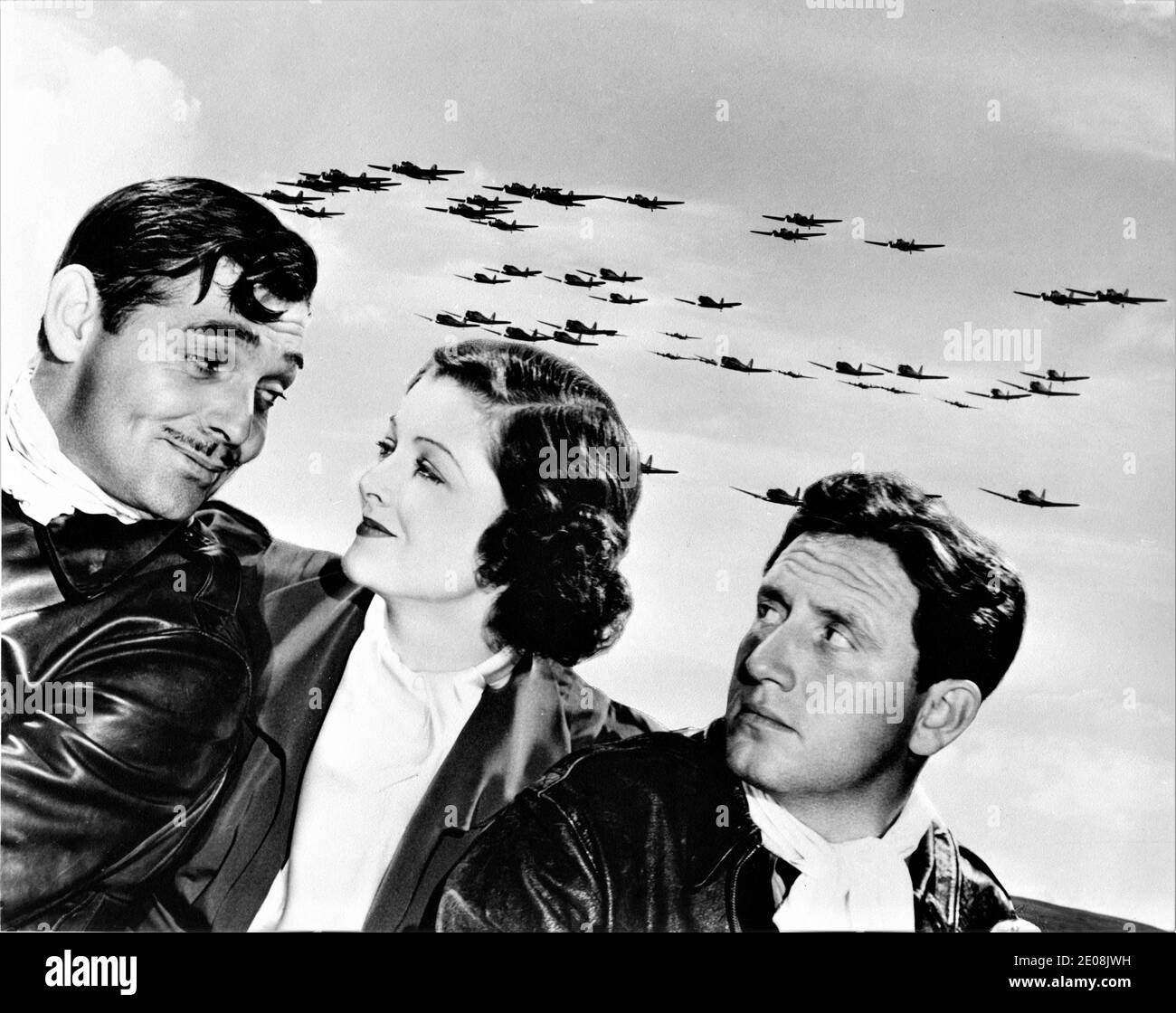 CLARK GABLE MYRNA LOY and SPENCER TRACY publicity pose for TEST PILOT ...
