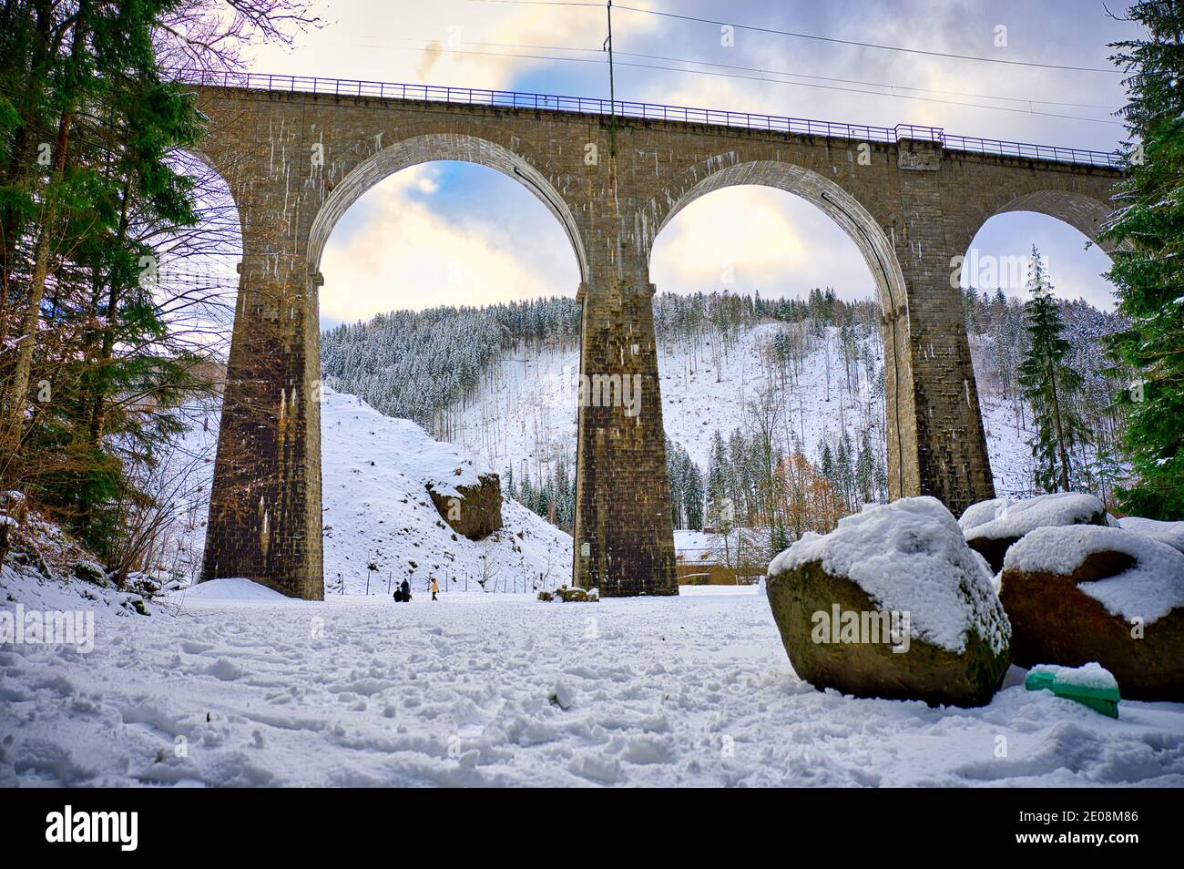 Ravennaschlucht Viaduct Winter Germany Stock Photo - Alamy