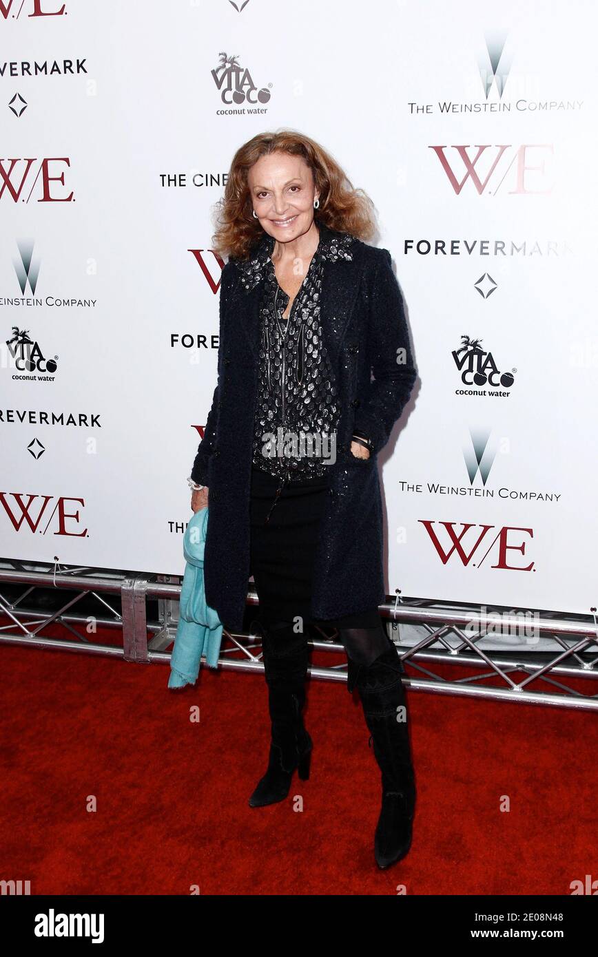 Diane Von Furstenberg attends the New York Premiere of "W.E." hosted by ...