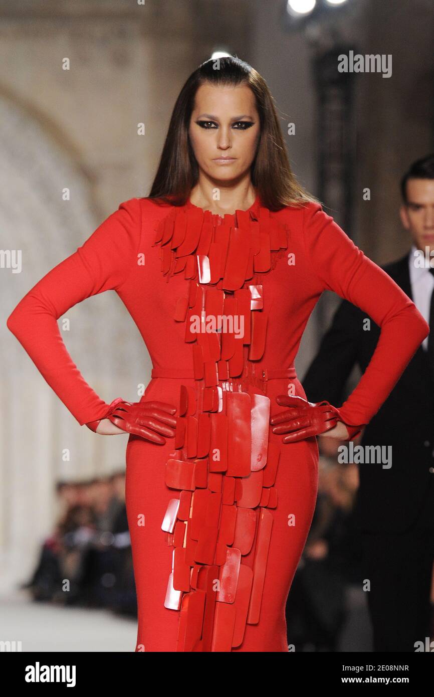 The model Yasmin Le Bon displays a creation by Stephane Rolland for his ...