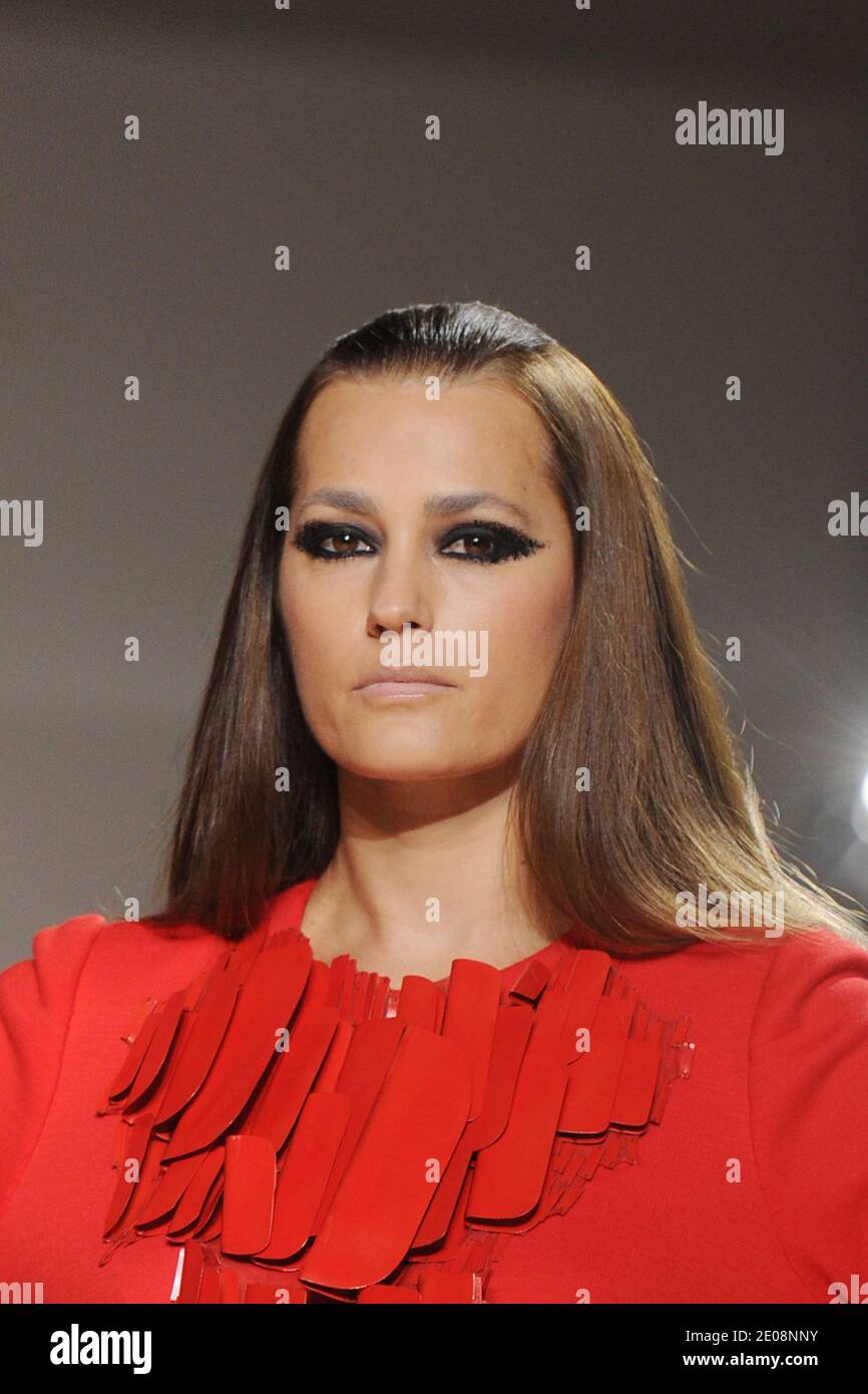 The model Yasmin Le Bon displays a creation by Stephane Rolland for his ...