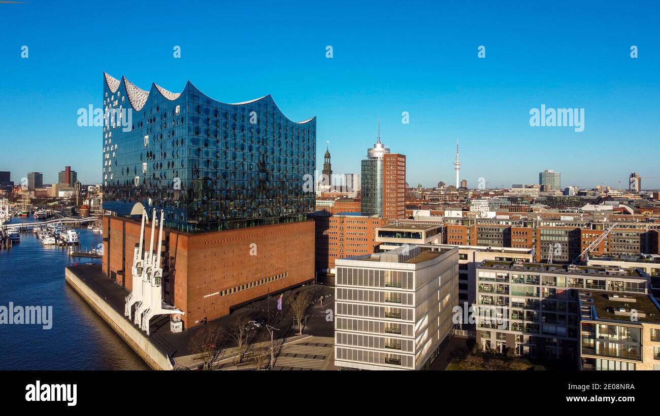 Famous Hamburg Concert Hall Elbphilharmonie in the harbour Stock Photo ...
