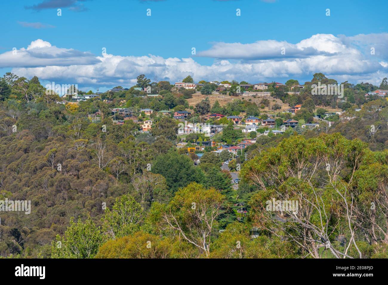Aerial view of residential houses at Launceston, Tasmania Stock Photo ...