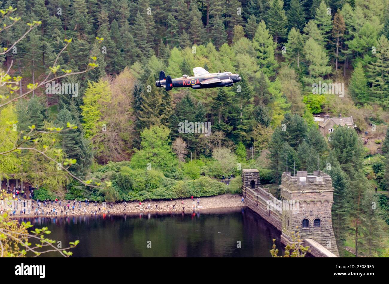 RAF Avro Lancaster bomber plane PA474 commemorative Dambusters pass ...