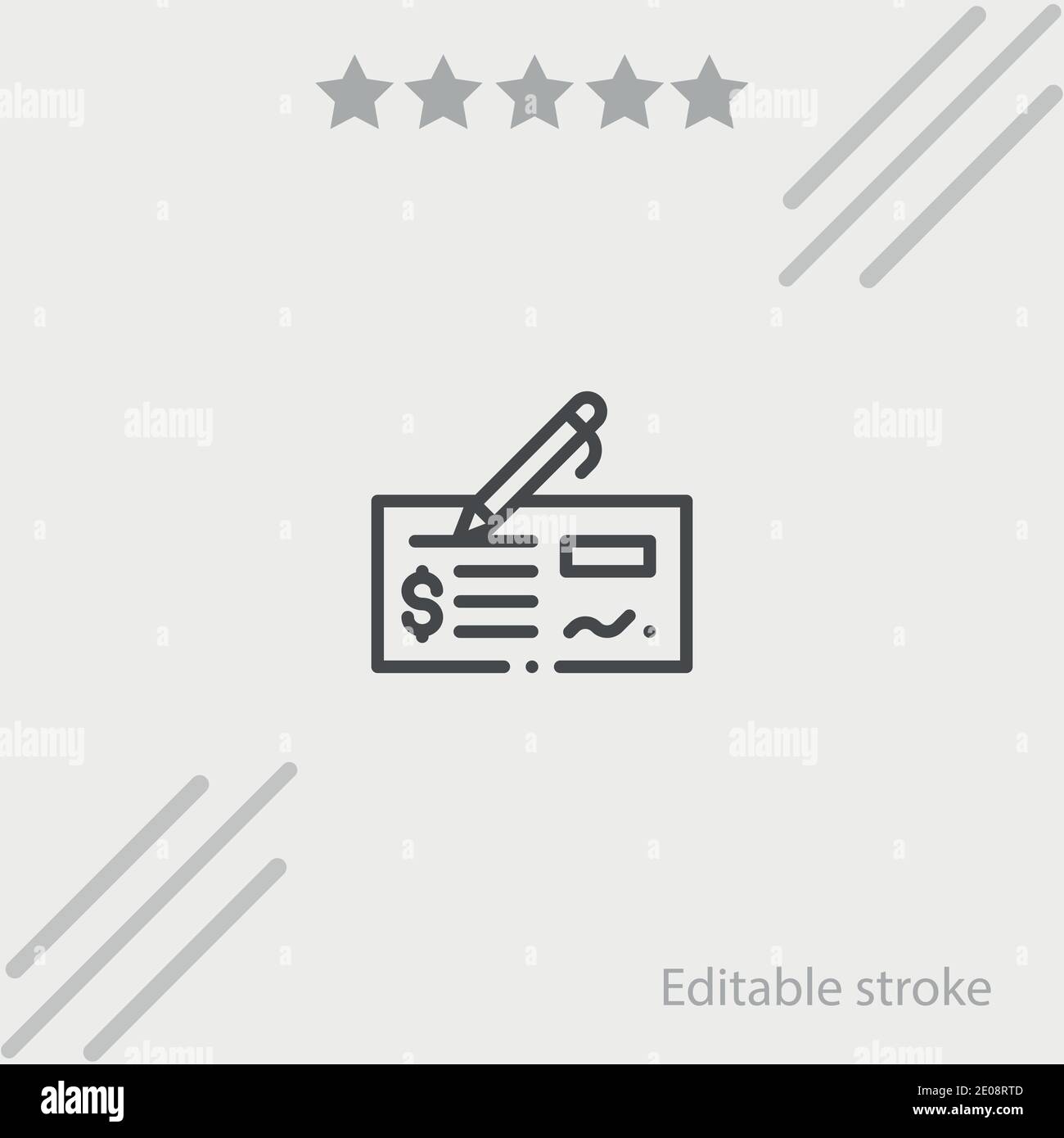 cheque vector icon modern simple vector illustration Stock Vector Image ...