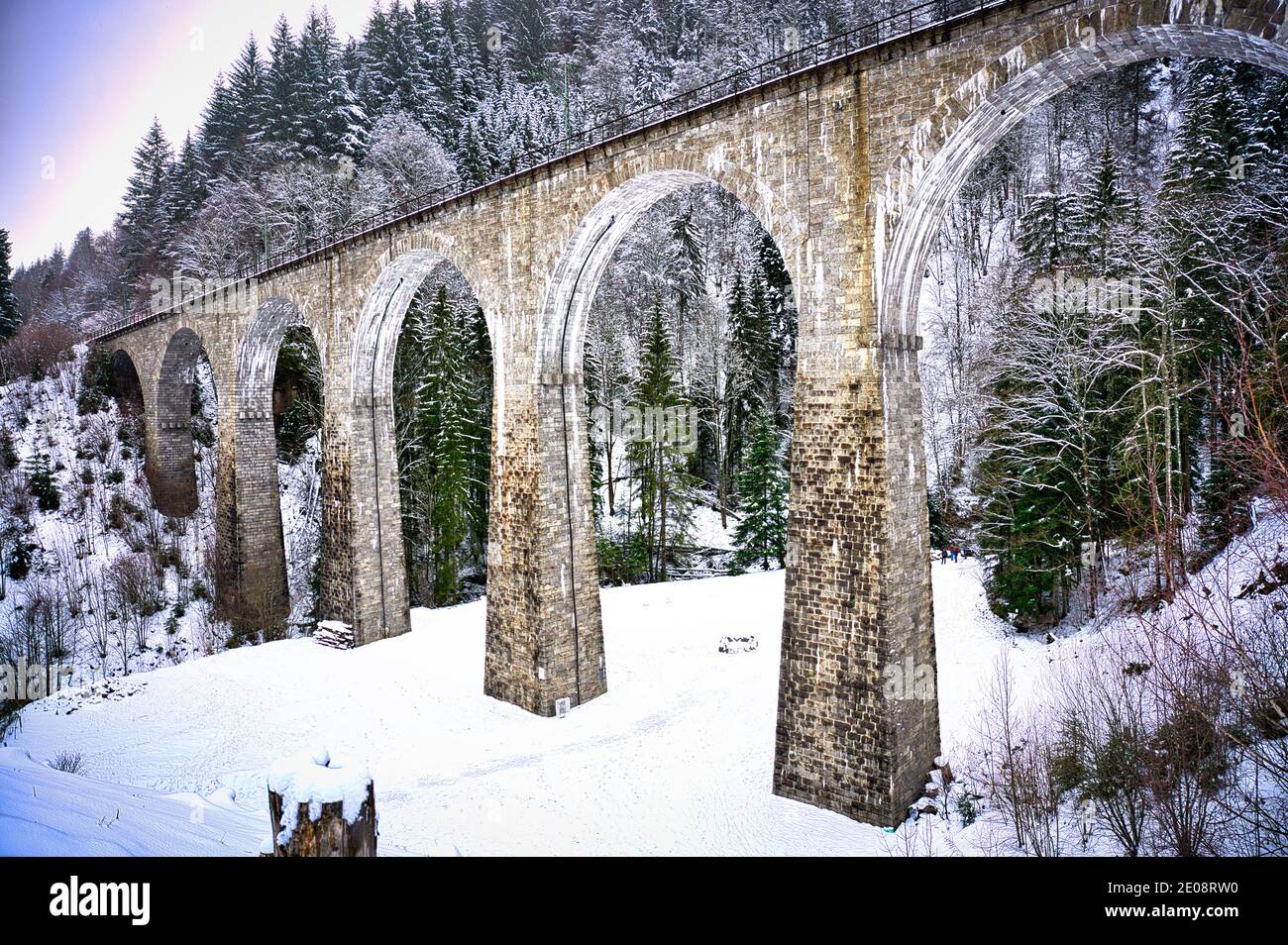 Ravennaschlucht Viaduct Winter Germany Stock Photo - Alamy