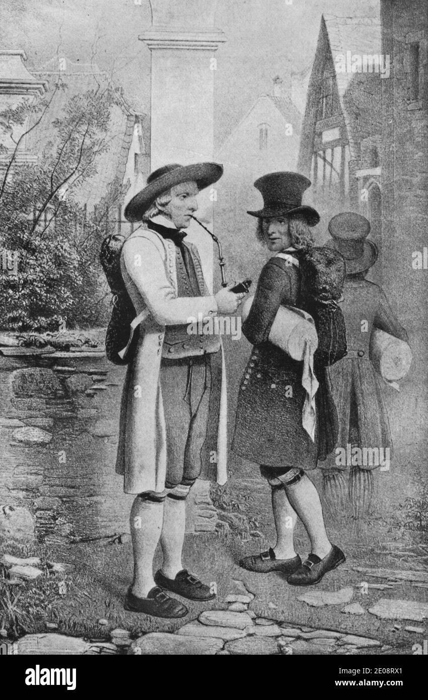 Leinenweber Bielefeld Lithographie Jacobi Stock Photo - Alamy