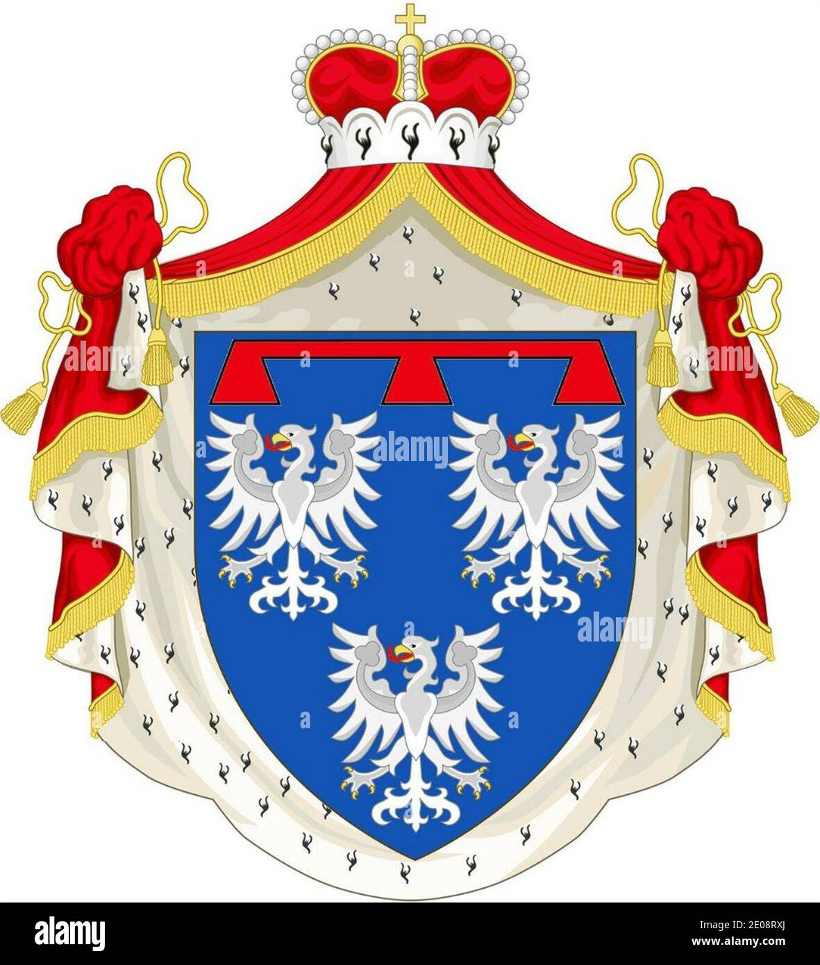 Leiningen coat of arms Stock Photo - Alamy