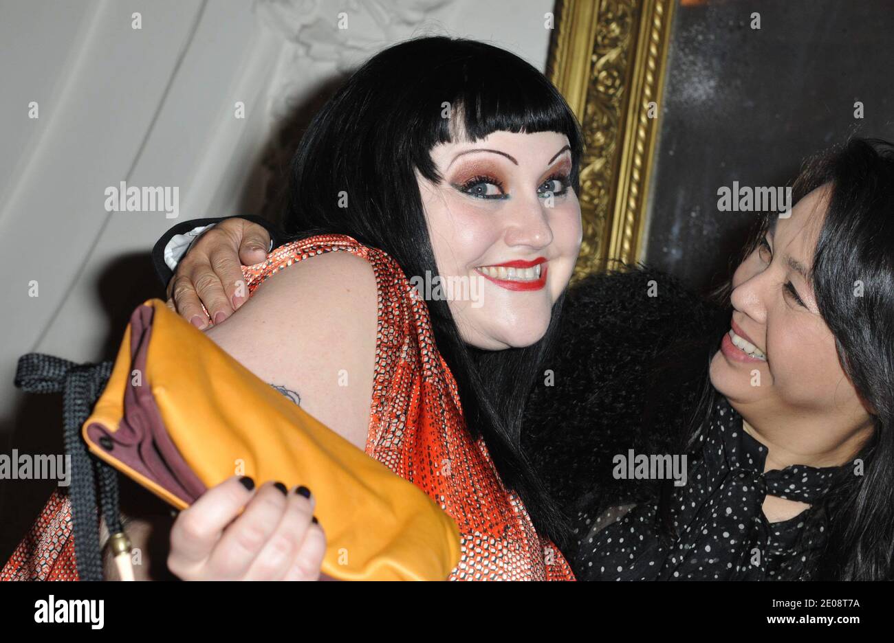 British singer Beth Ditto poses at the Jean-Paul Gaultier Spring-Summer ...